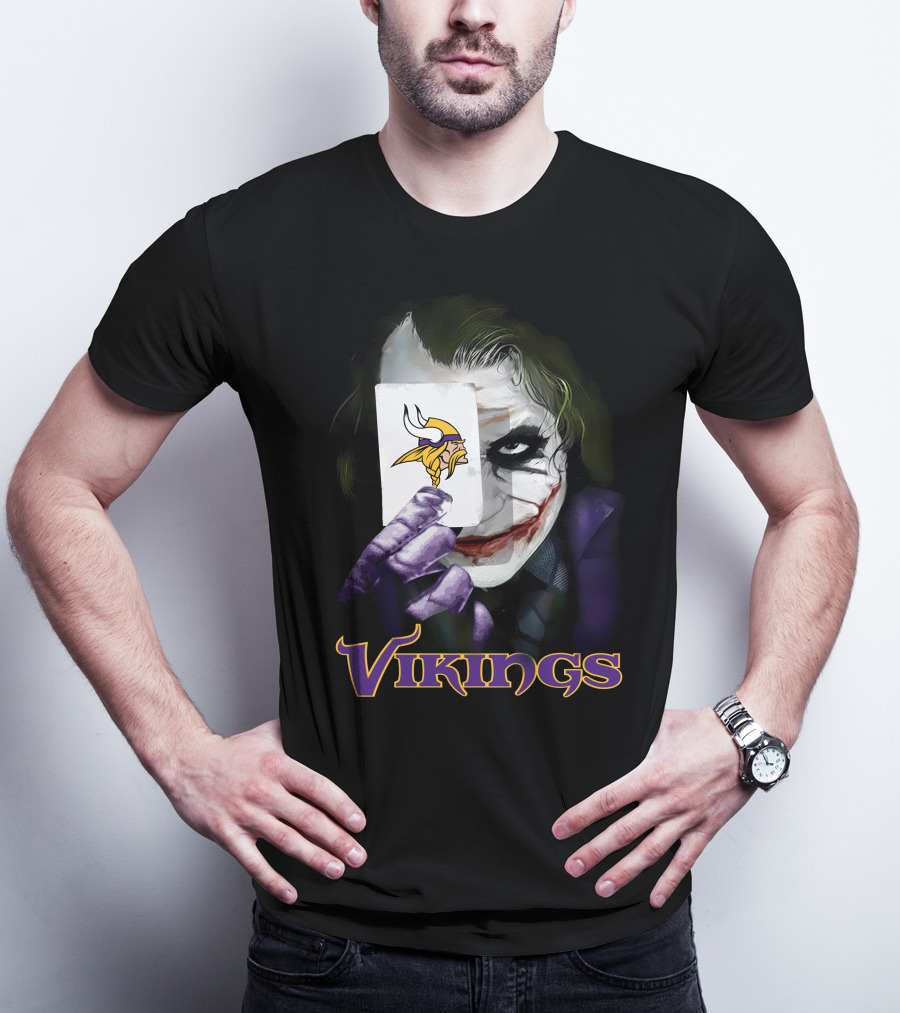 Vikings Joker Card Art T-Shirt