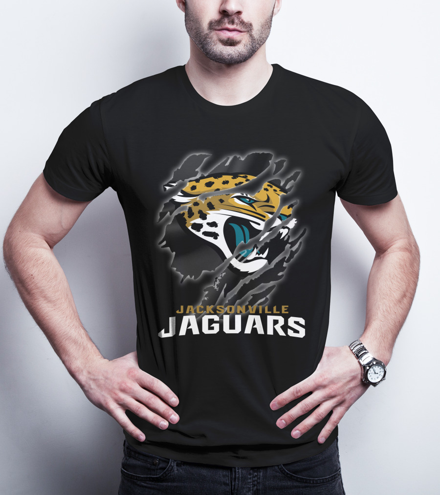 Jacksonville Jaguars Fierce Logo Claw Marks T-Shirt