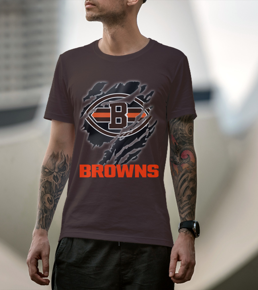 Browns 07 Football Claw Mark T-Shirt