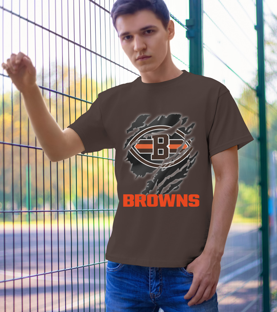 Browns 07 Football Claw Mark T-Shirt