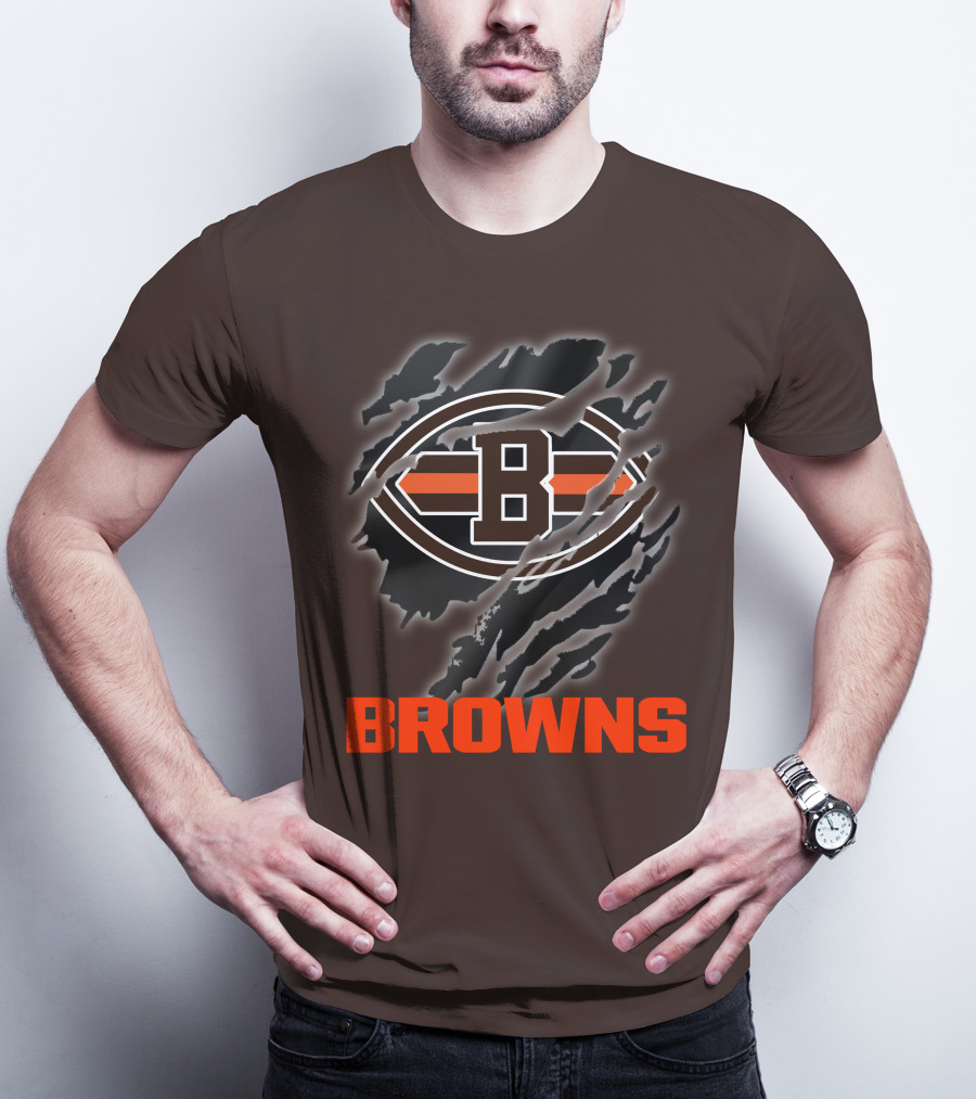 Browns 07 Football Claw Mark T-Shirt
