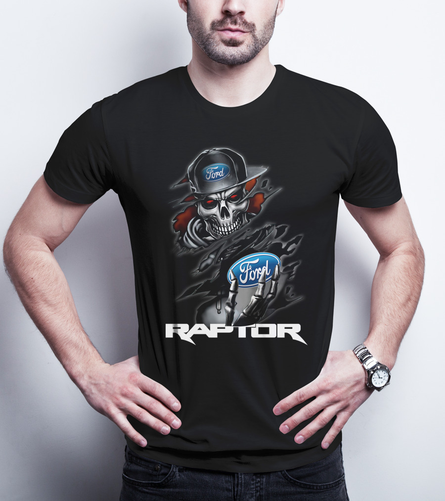 Ford Raptor 01 Skeleton Holding T-Shirt