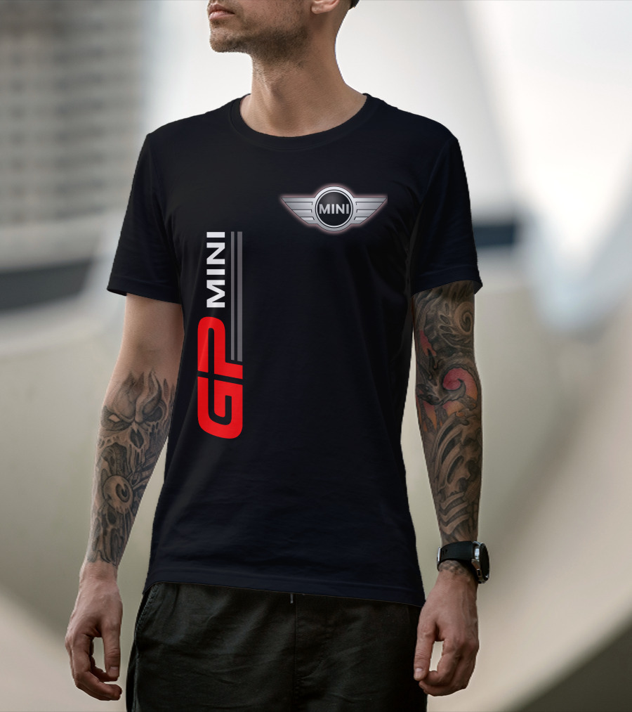 Mini Gp Wing Badge Red Vertical Line T-Shirt