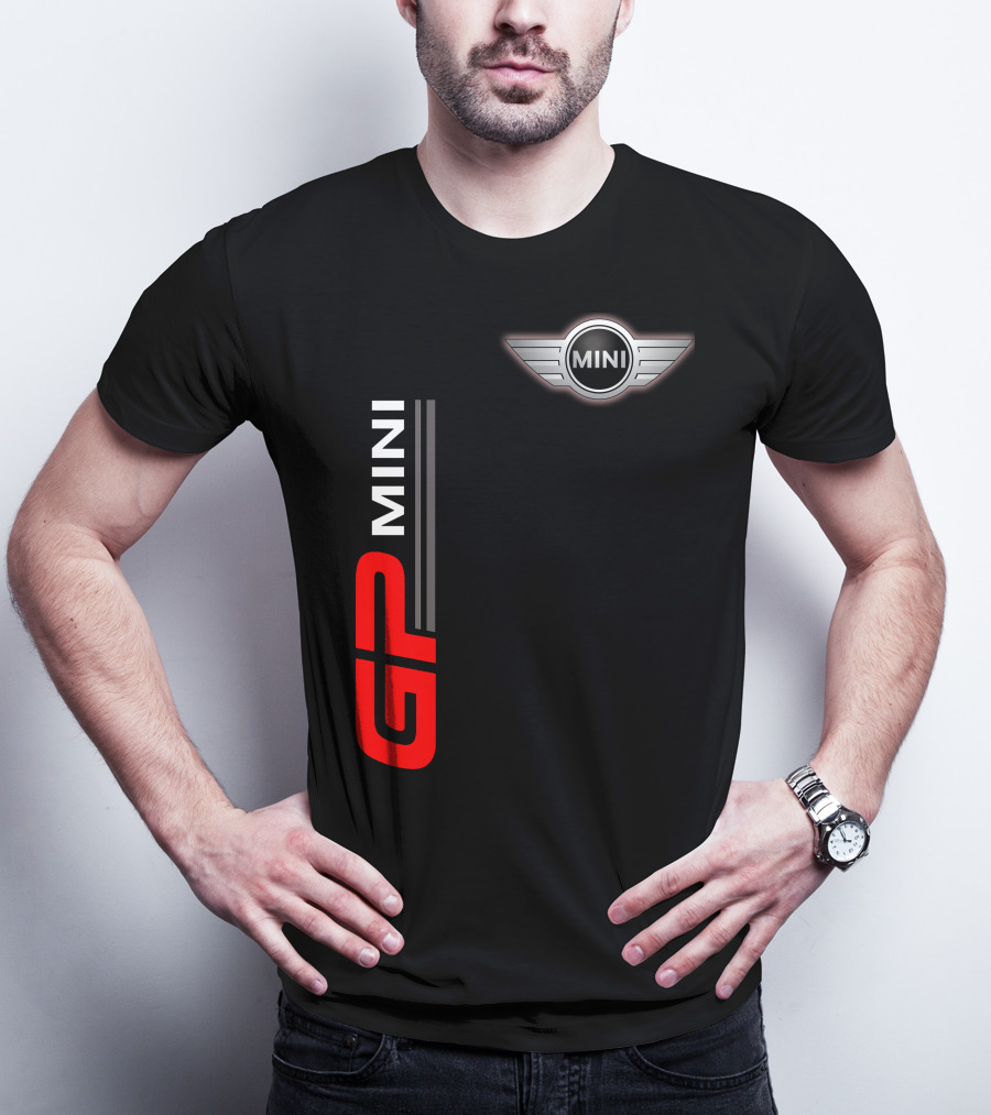 Mini Gp Wing Badge Red Vertical Line T-Shirt