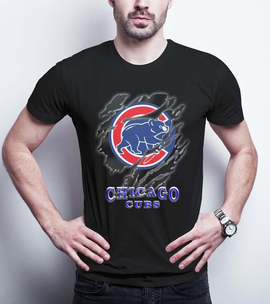 Chicago Cubs Bear Logo T-Shirt