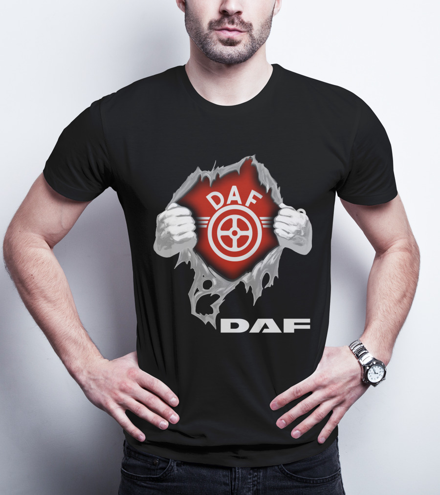 Daf Steering Wheel Logo Ripped T-Shirt