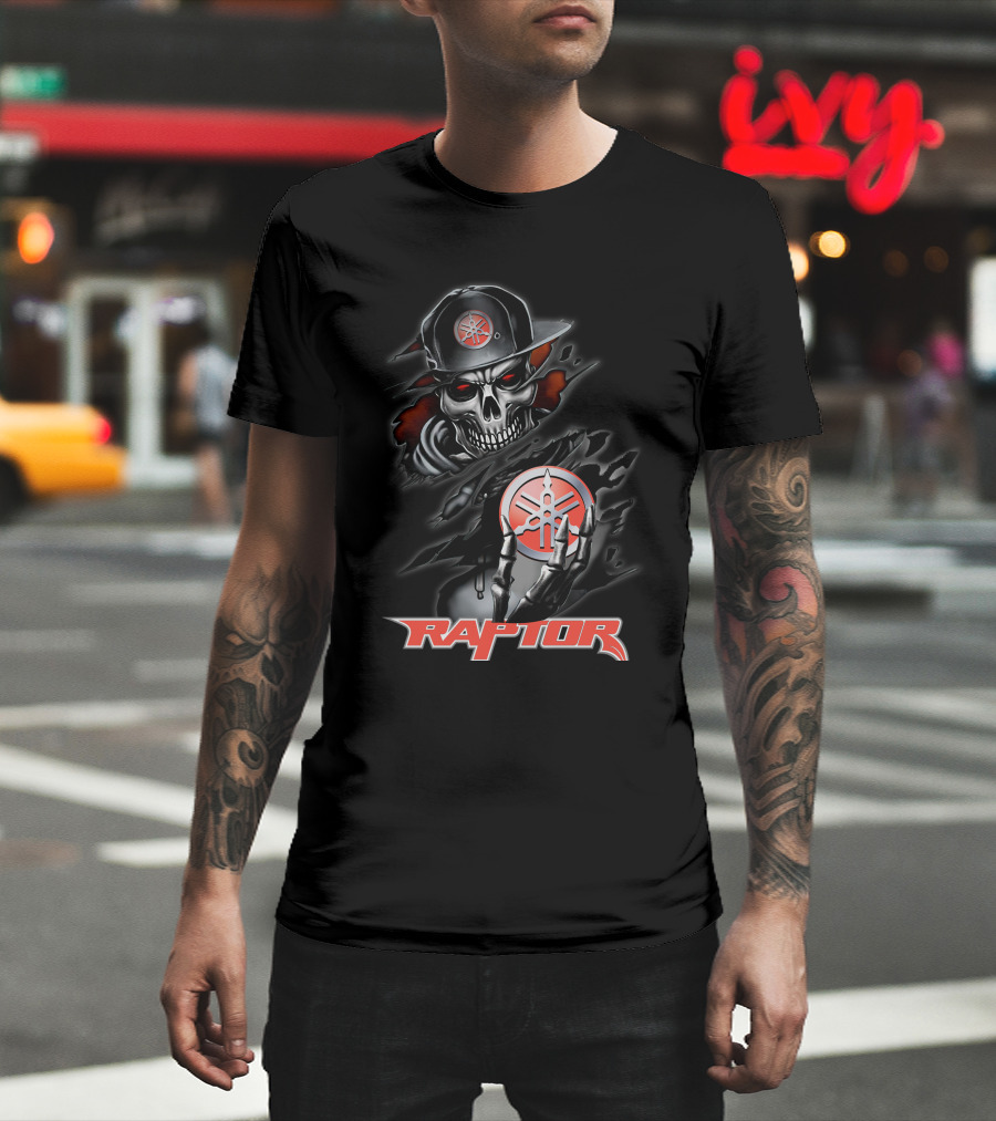 Raptor14 Yamaha Skull And Hat T-Shirt
