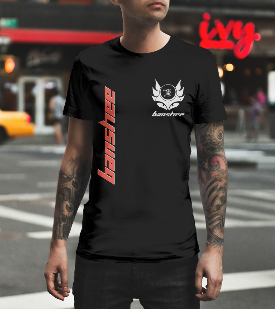 Banshee B2 Emblem Vertical Red T-Shirt