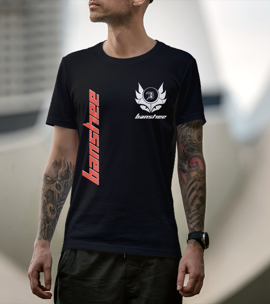 Banshee B2 Emblem Vertical Red T-Shirt