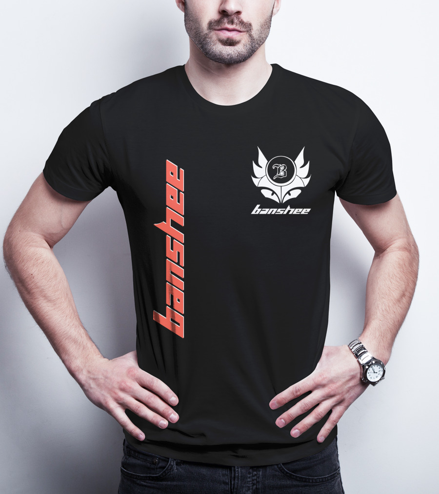 Banshee B2 Emblem Vertical Red T-Shirt