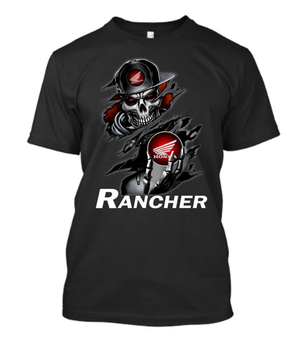 Rancher 16 Honda Skull T-Shirt