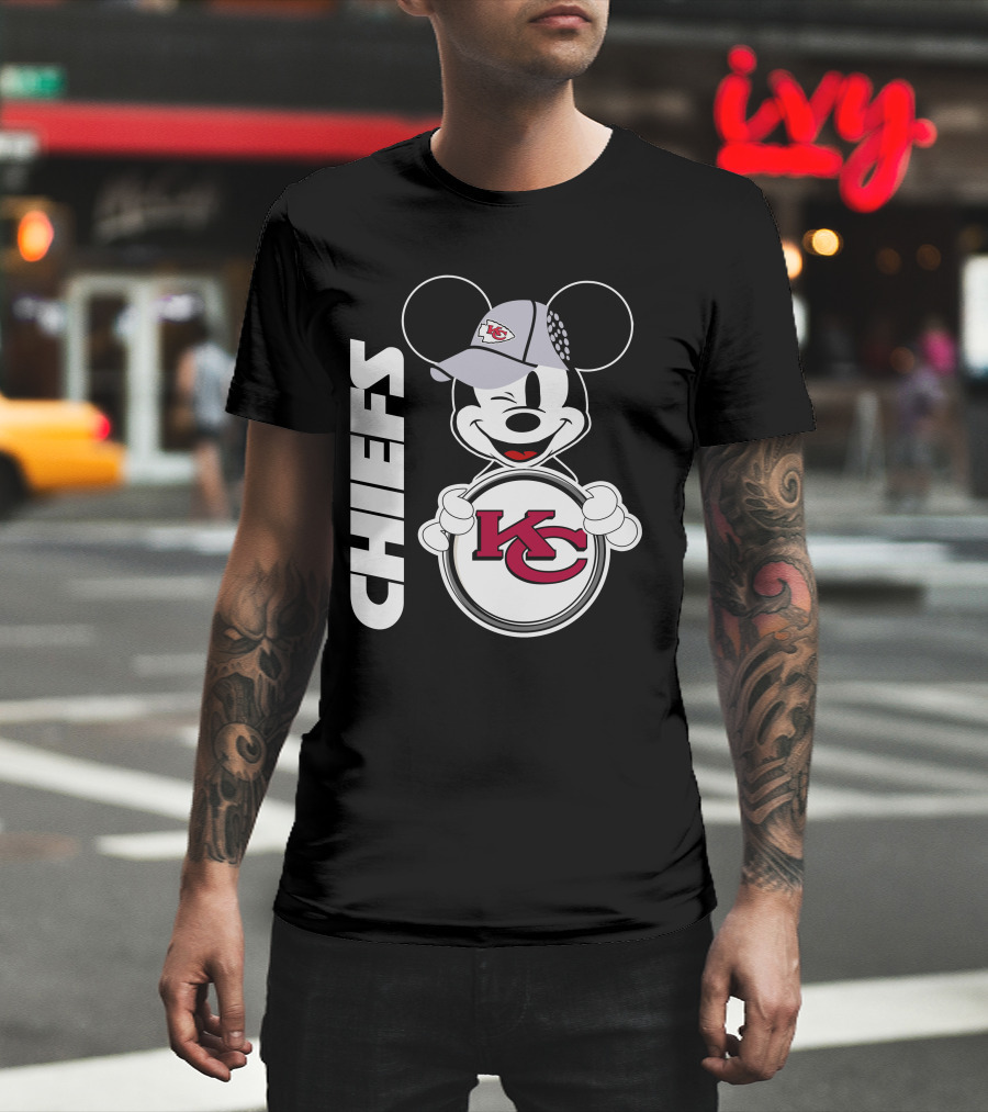 CHIEFS KC Mickey Mouse Hat T-Shirt