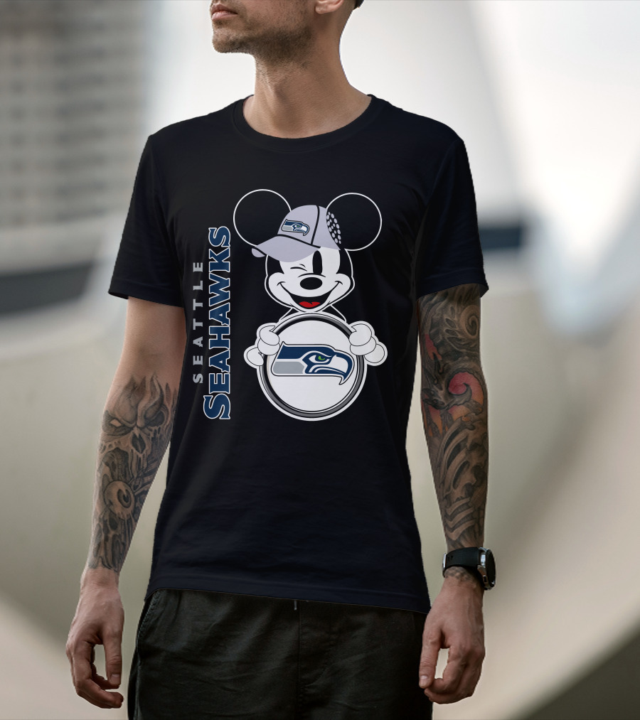 Seattle Seahawks Mickey Mouse Logo 3 T-Shirt