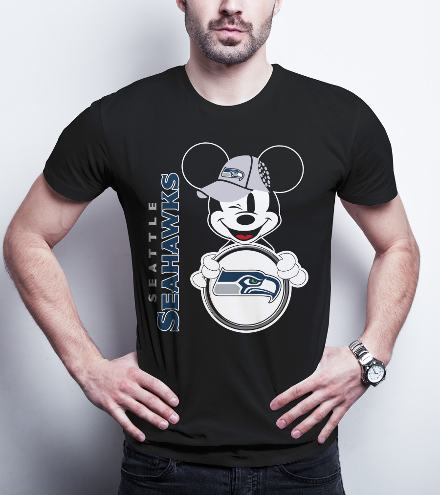 Seattle Seahawks Mickey Mouse Logo 3 T-Shirt