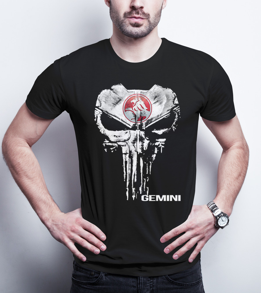 Gemini 06 Punisher Skull Holden Lion Symbol T-Shirt