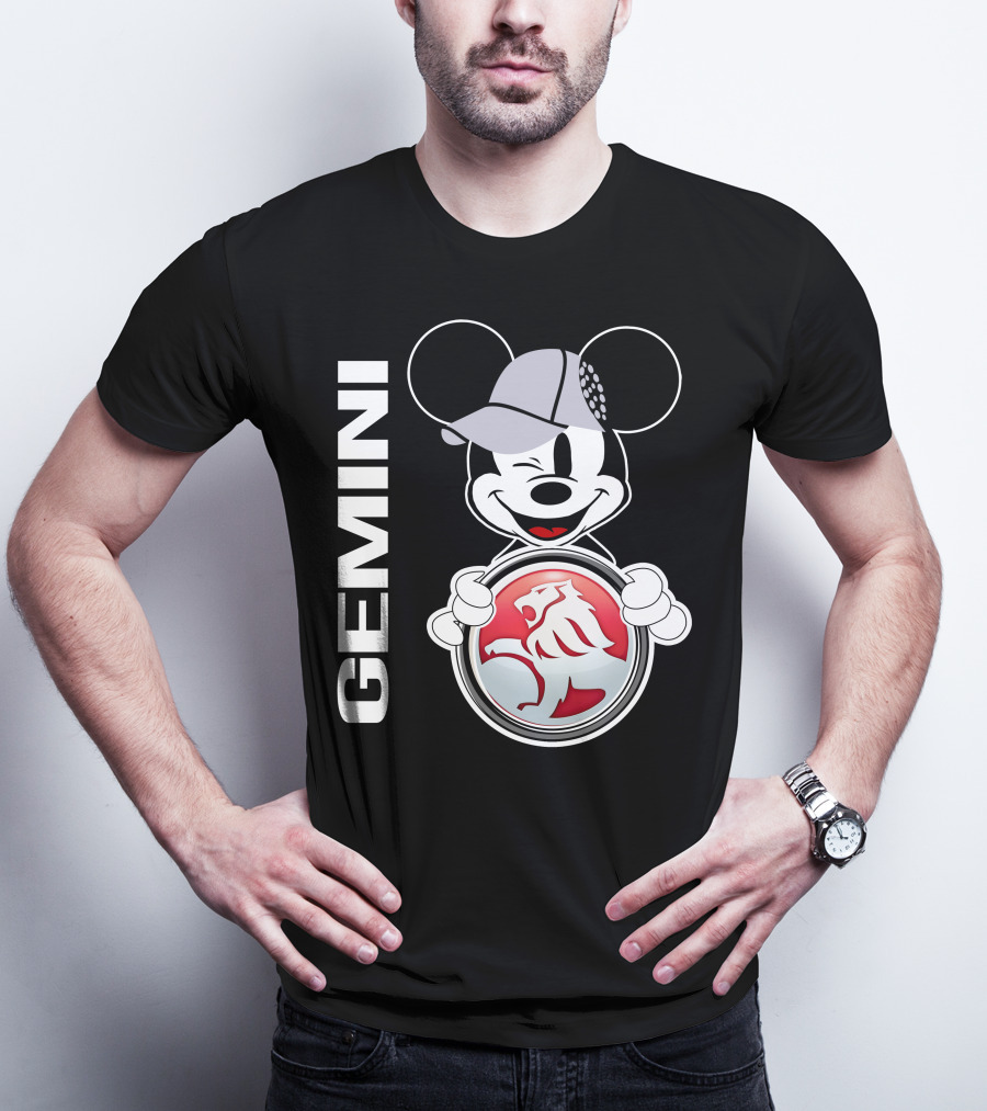 Gemini Mickey Holding Holden Lion T-Shirt