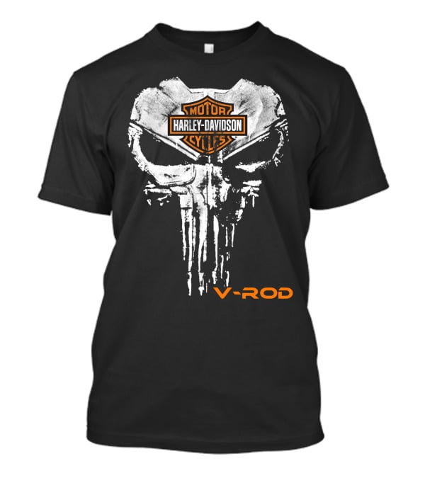 Harley Davidson Motor Cycles V-Rod Skull T-Shirt