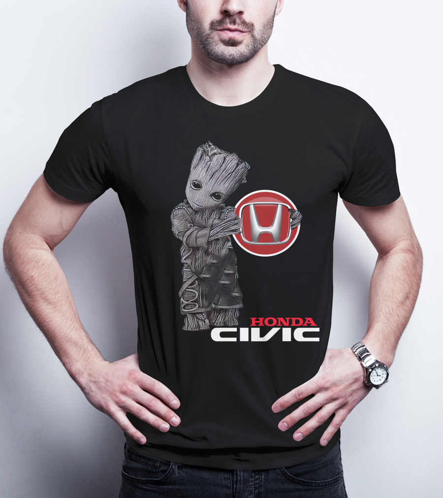 Honda Civic Groot With Honda T-Shirt