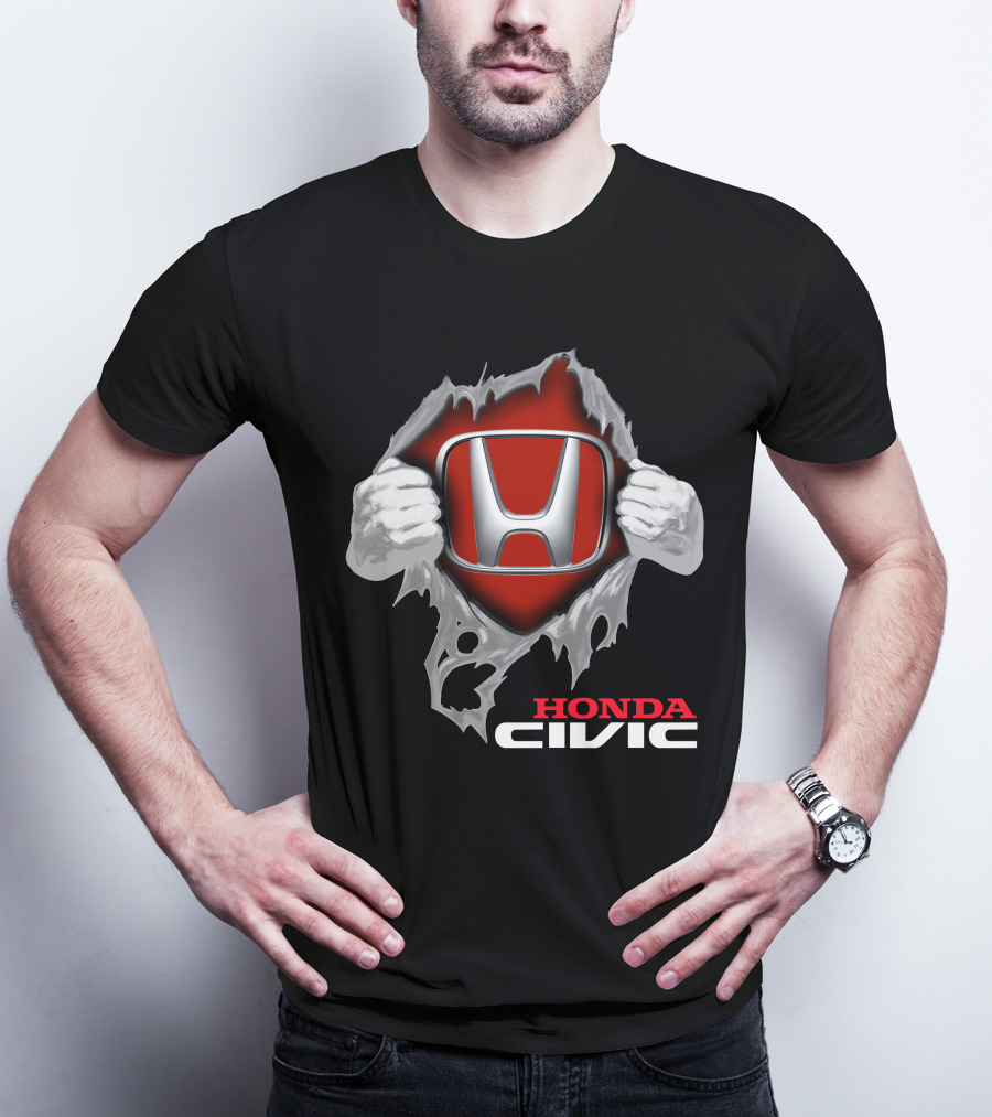 Honda Civic 08 Emblem Burst T-Shirt