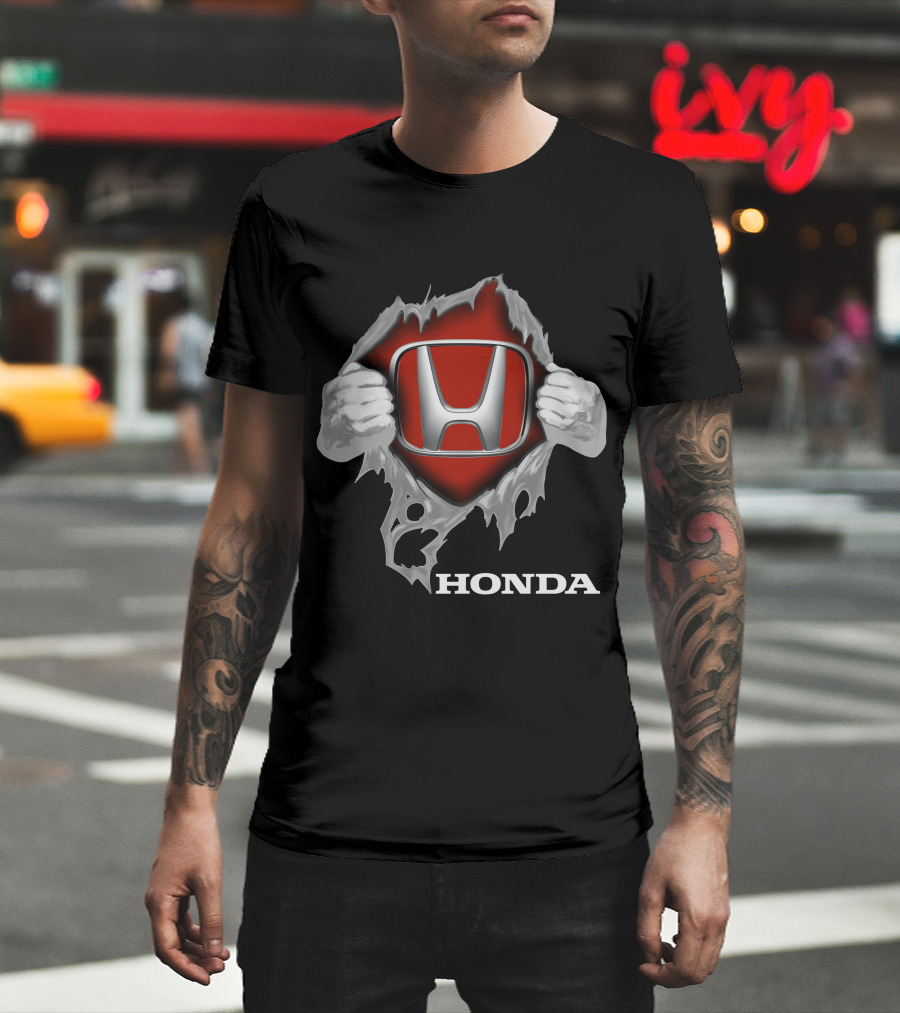 Honda 06 Logo Torn Reveal Hands T-Shirt