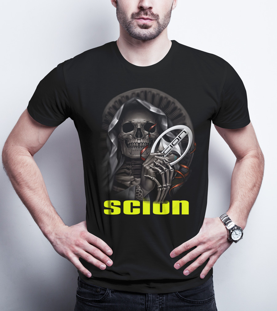 Scion Grim Reaper Skull Holding T-Shirt