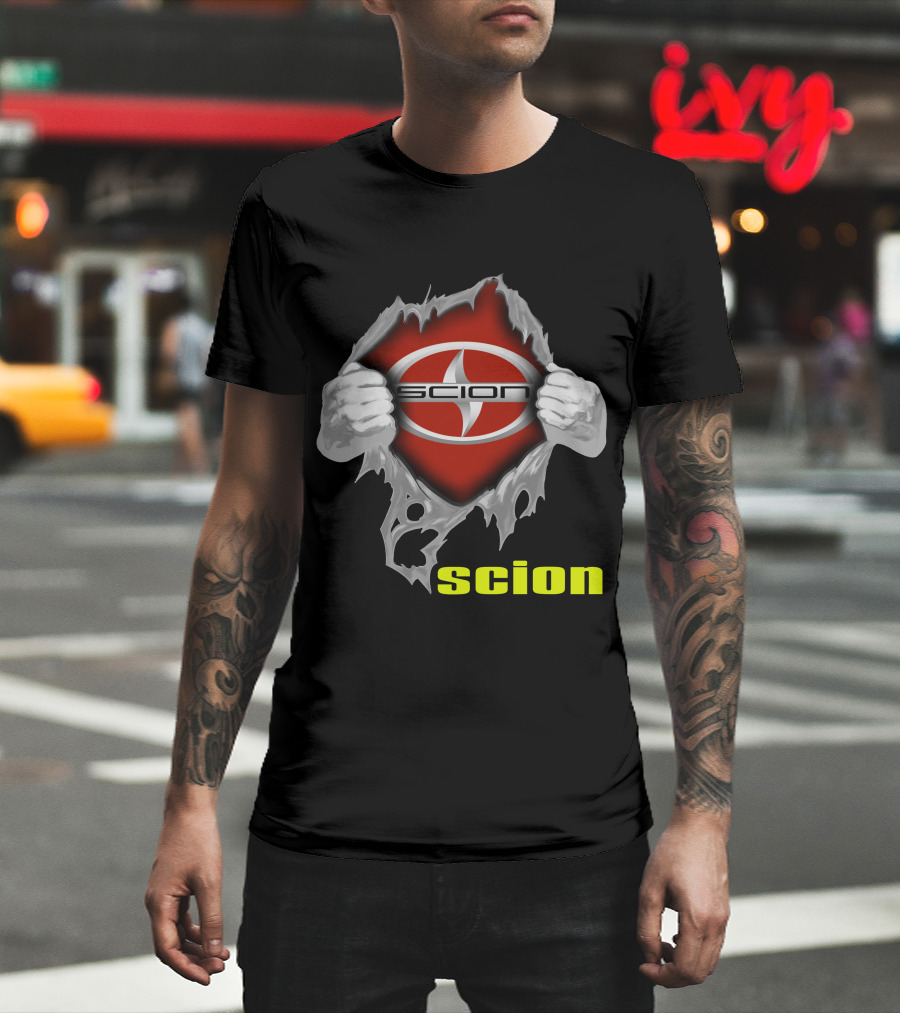 Scion Logo Ripping Through T-Shirt