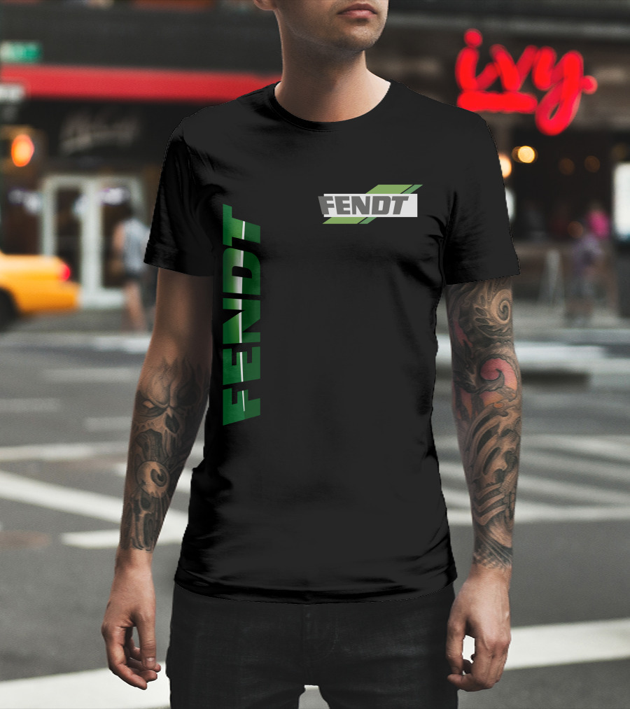 Fendt 01 Vertical And Diagonal Green T-Shirt