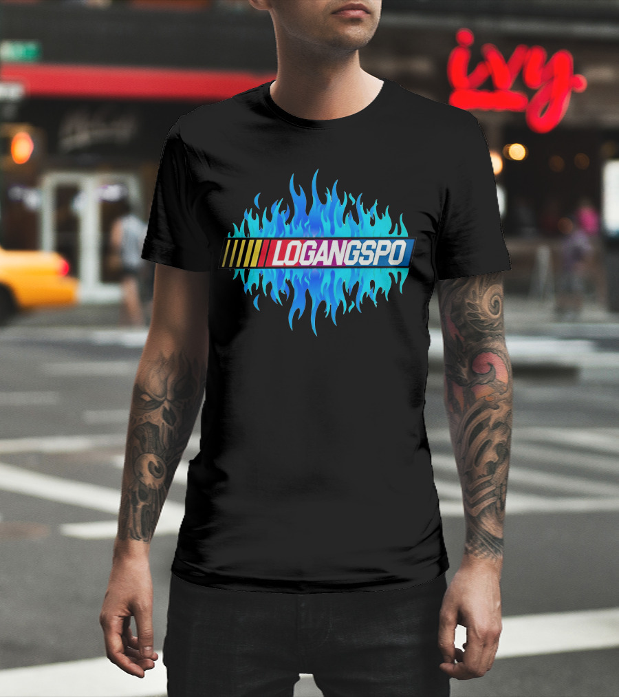Logangspo Racing Flames T-Shirt
