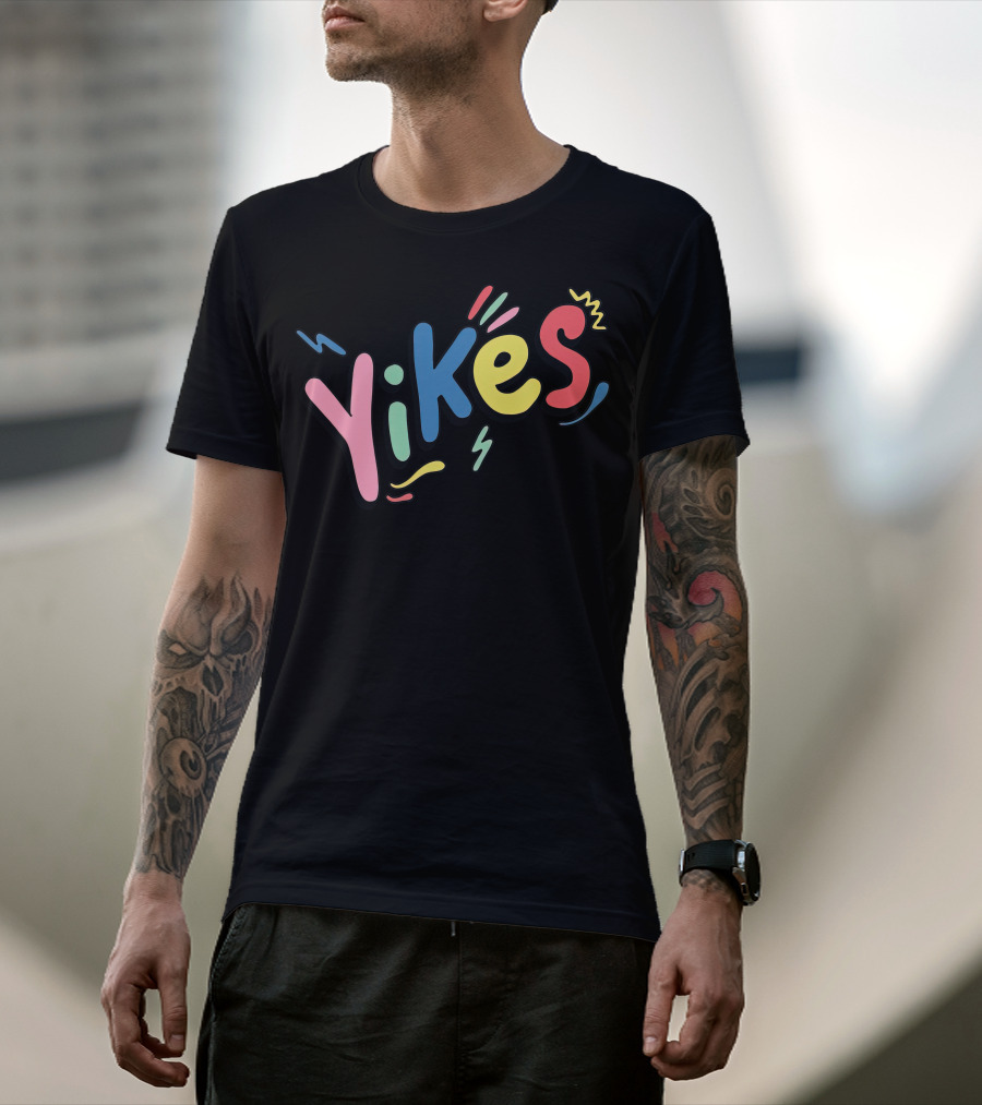 Colorful Yikes Merch Vibrant Lettering T-Shirt