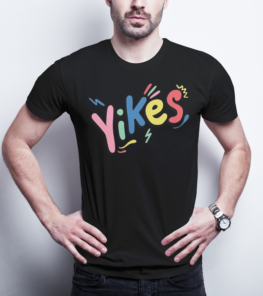 Colorful Yikes Merch Vibrant Lettering T-Shirt
