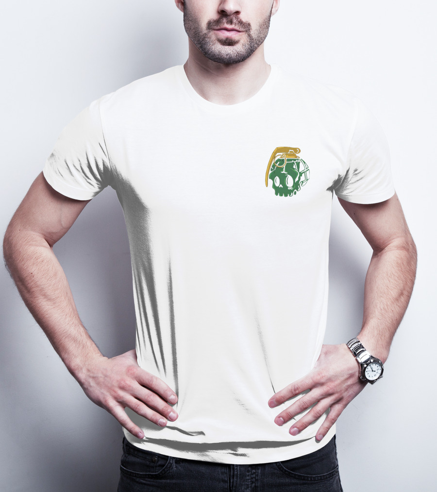 Oops Thiccc Boy Merch Skull Grenade T-Shirt