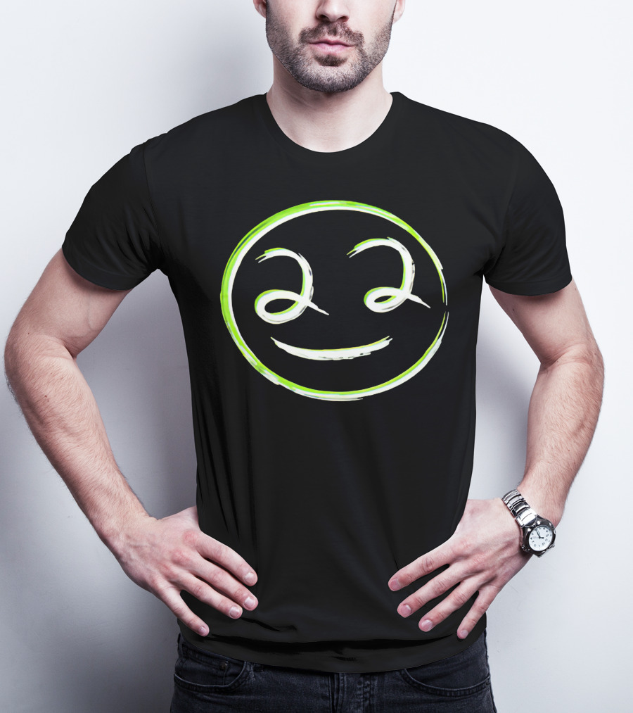 Dream Team Pride Smiley Icon Green Accents T-Shirt