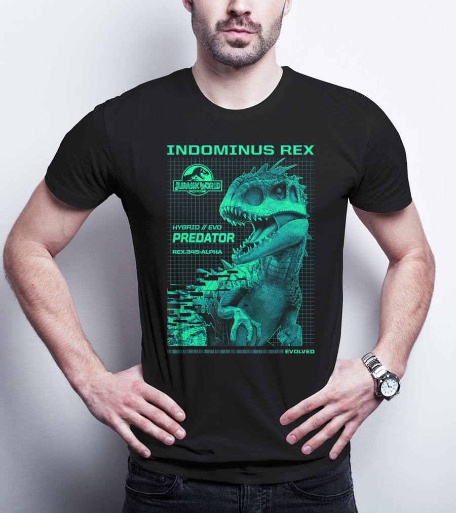 Jurassic World Indominus Rex Hybrid Evo Predator Rex.345-Alpha Evolved T-Shirt