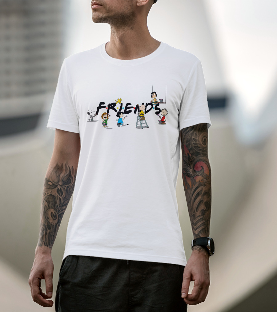 Peanuts Characters Painting Friends T-Shirt