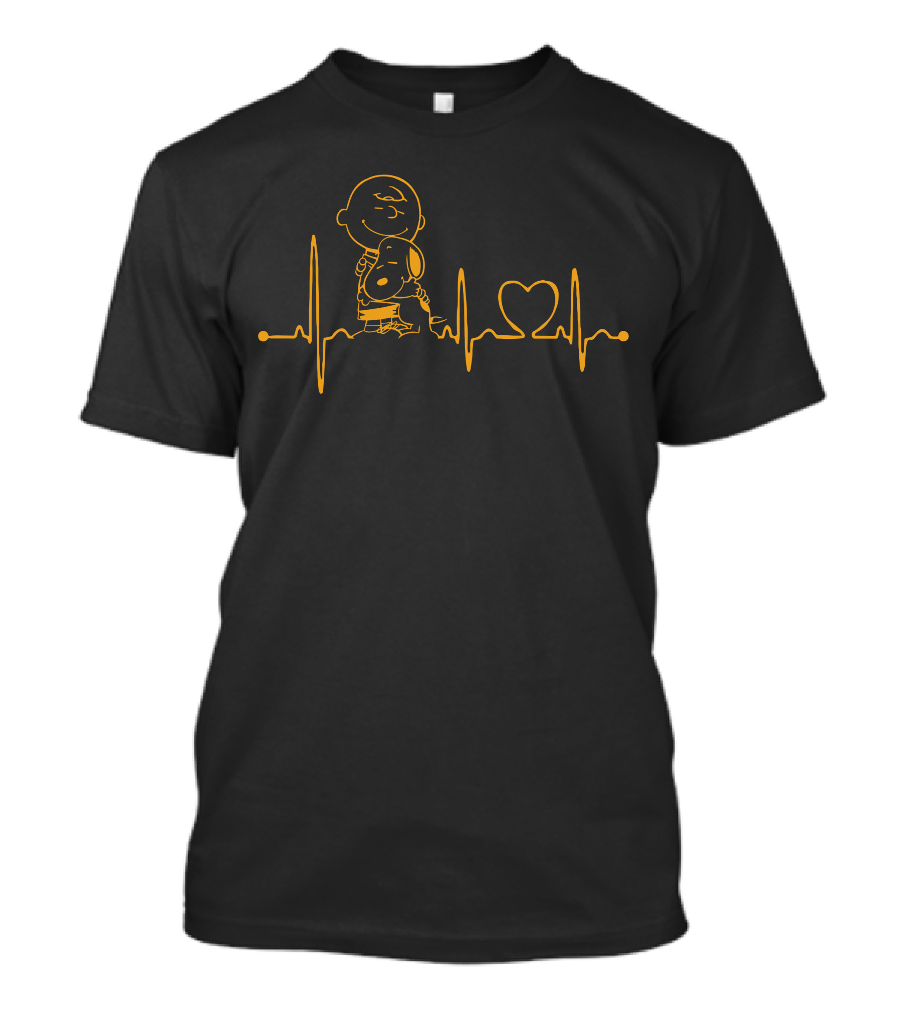 Beatsnop Heartbeat Love Character Outline T-Shirt