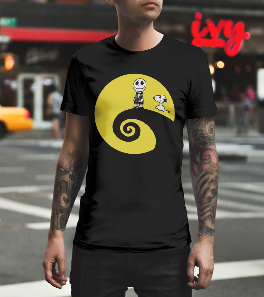 Jacksnop Nightmare Crossover With Dog On Spiral Hill T-Shirt