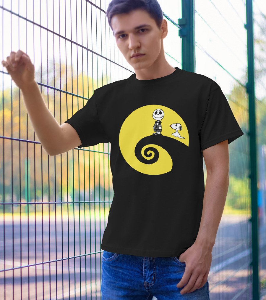 Jacksnop Nightmare Crossover With Dog On Spiral Hill T-Shirt