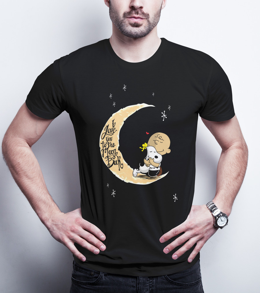 I Love You To The Moon And Back Lovemoonsnop Hugging Scene T-Shirt