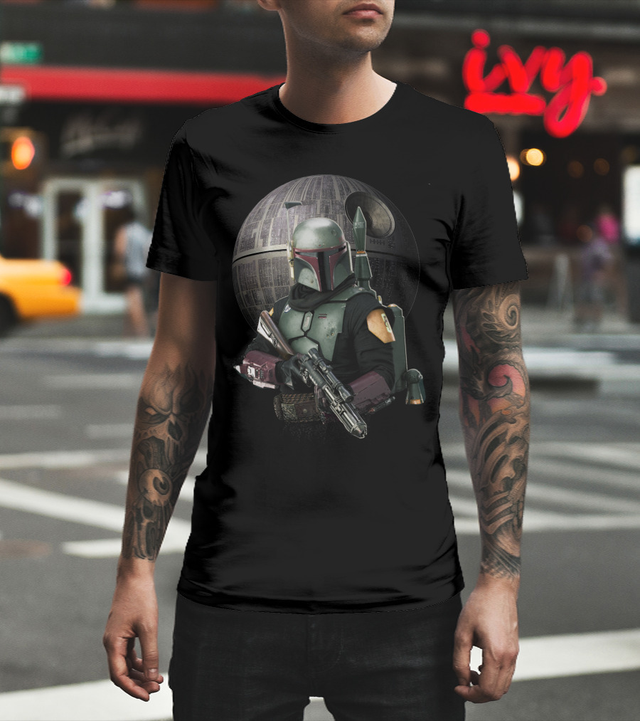 Boba Fett In Front Of Death Star Perfect Gift For You T-Shirt
