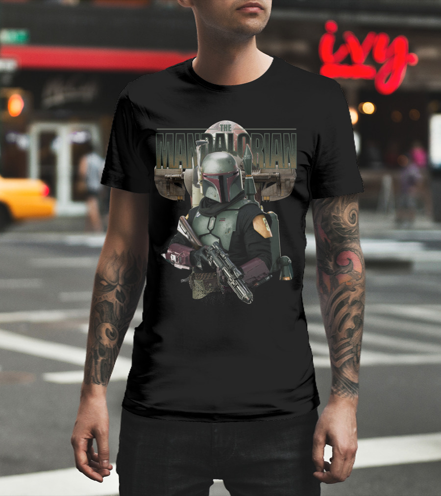 The Mandalorian Boba Fett Armor And Weapons T-Shirt