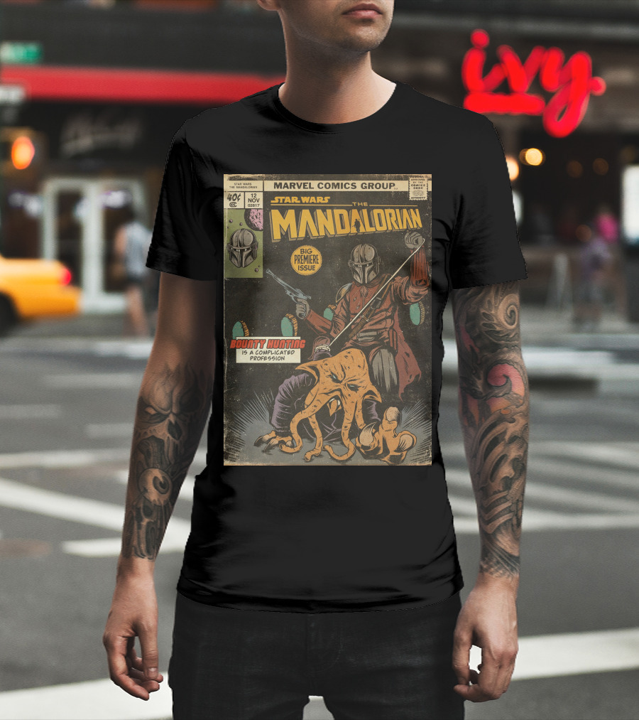 Marvel Comics Group Star Wars The Mandalorian Big Premier Issue Bounty Hunting Is A Complicated Profession T-Shirt