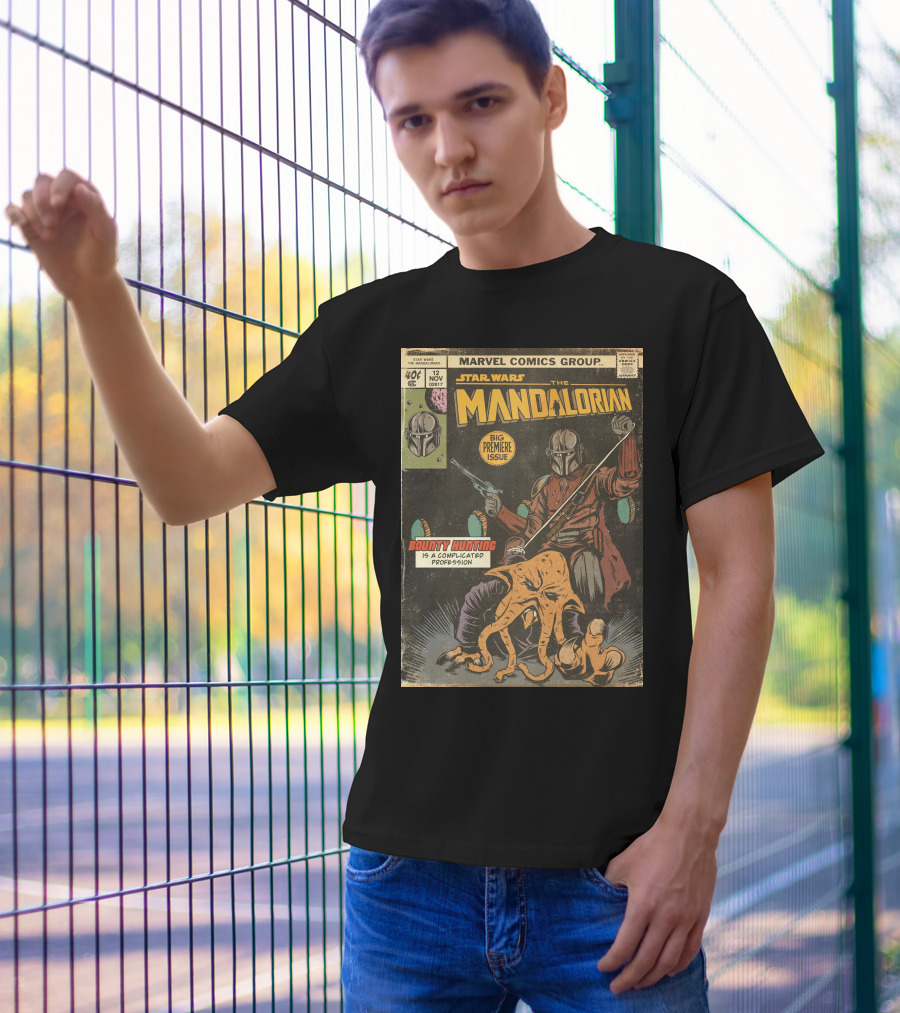 Marvel Comics Group Star Wars The Mandalorian Big Premier Issue Bounty Hunting Is A Complicated Profession T-Shirt