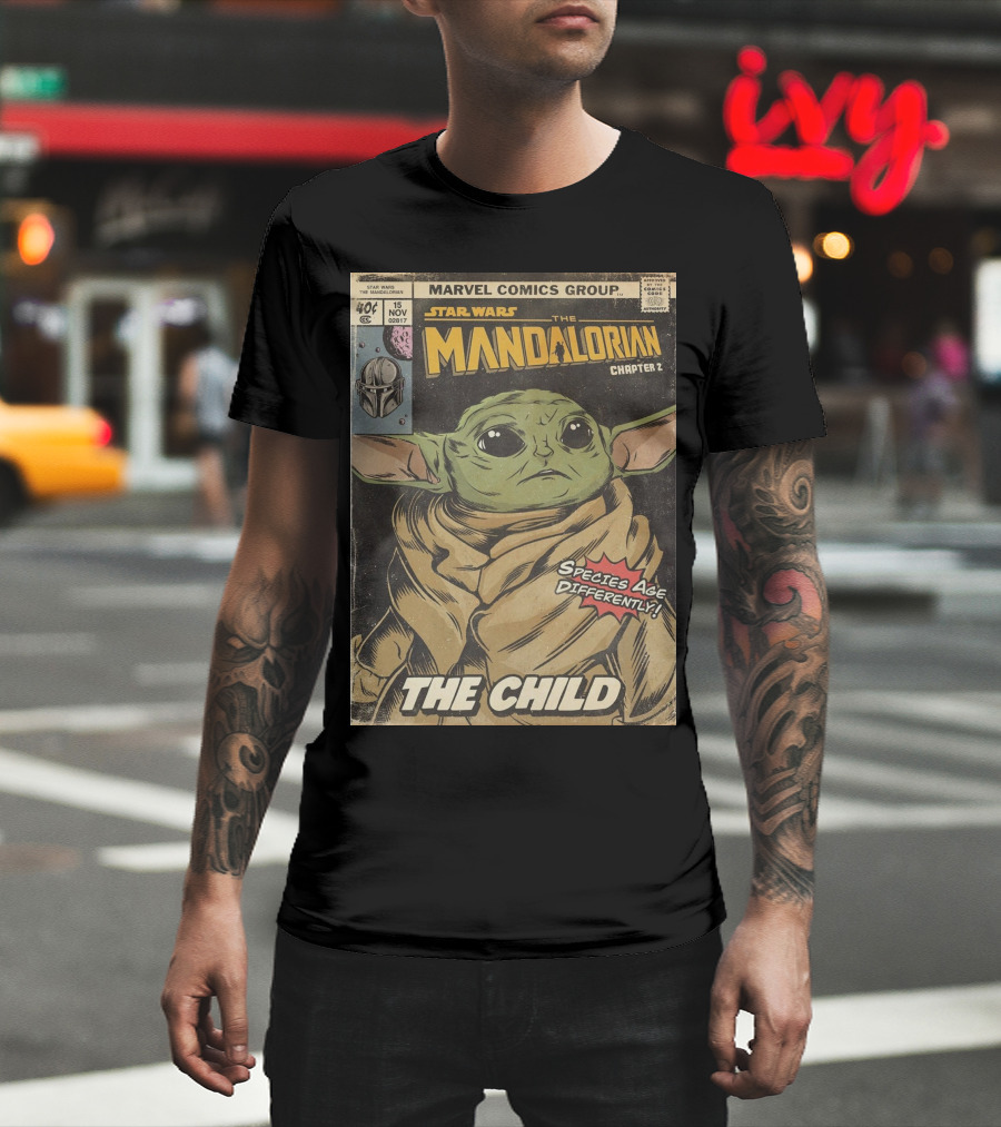 Marvel Comics Group Star Wars The Mandalorian Chapter 2 The Child Species Age Differently T-Shirt