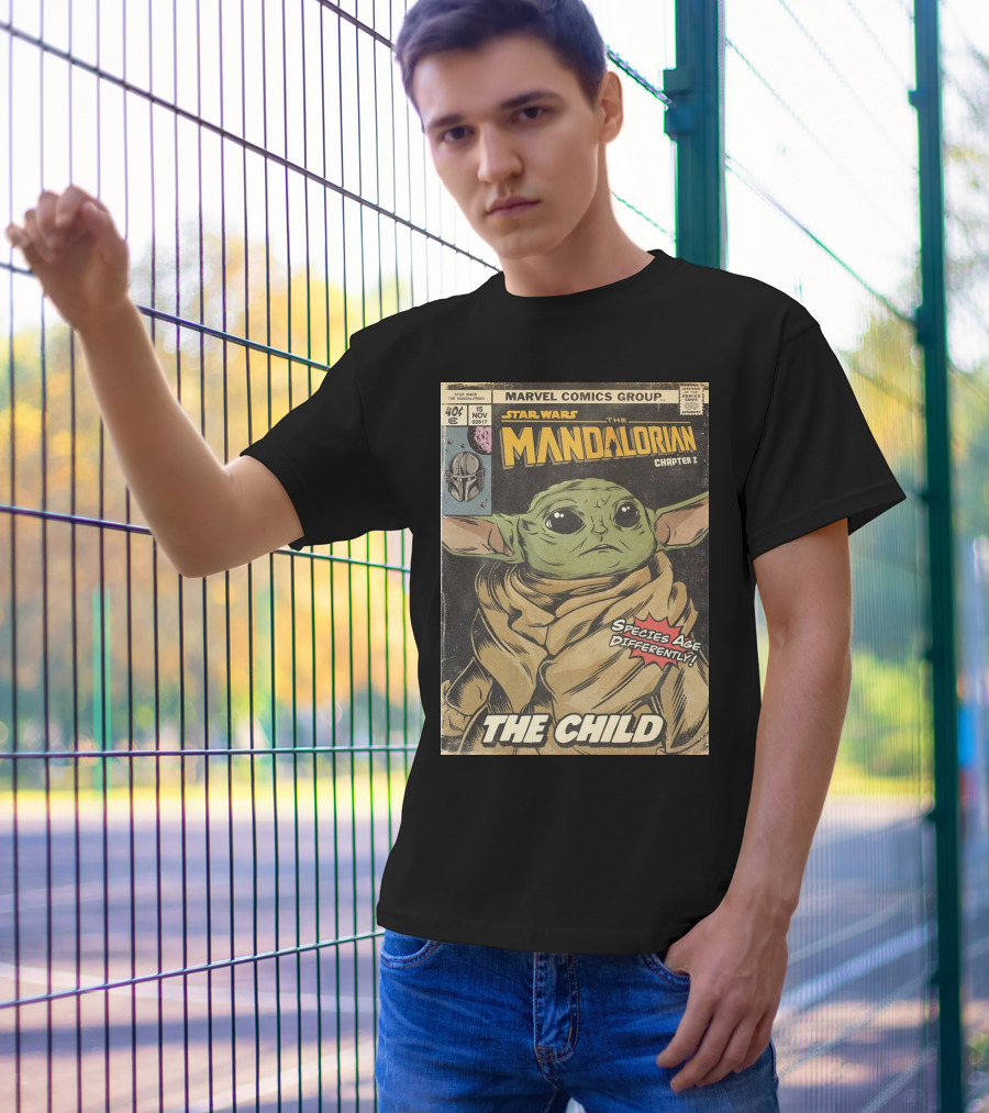 Marvel Comics Group Star Wars The Mandalorian Chapter 2 The Child Species Age Differently T-Shirt