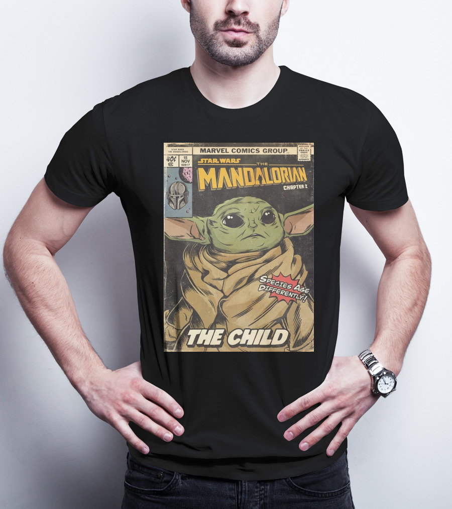 Marvel Comics Group Star Wars The Mandalorian Chapter 2 The Child Species Age Differently T-Shirt