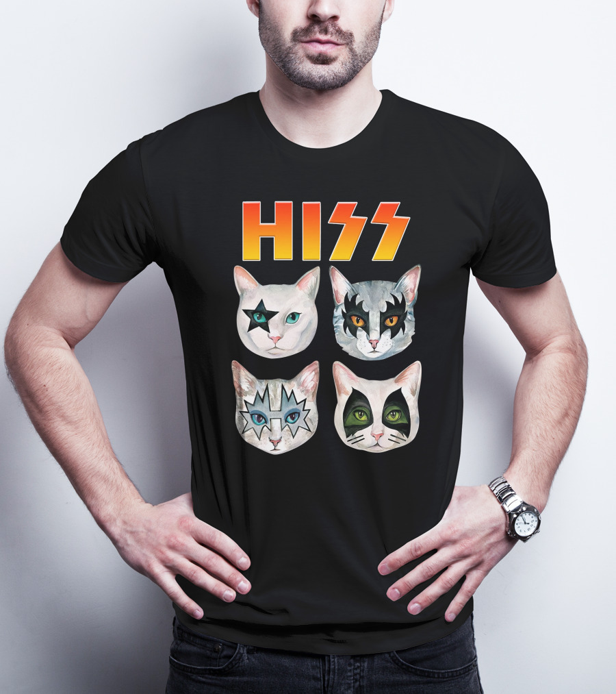 Hiss Only Today Cat Faces Makeup T-Shirt