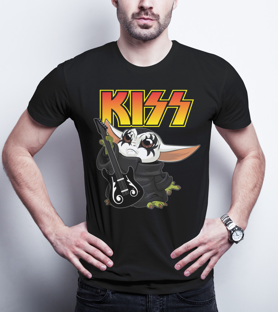 Kiss Grogu Playing Guitar Only Today T-Shirt