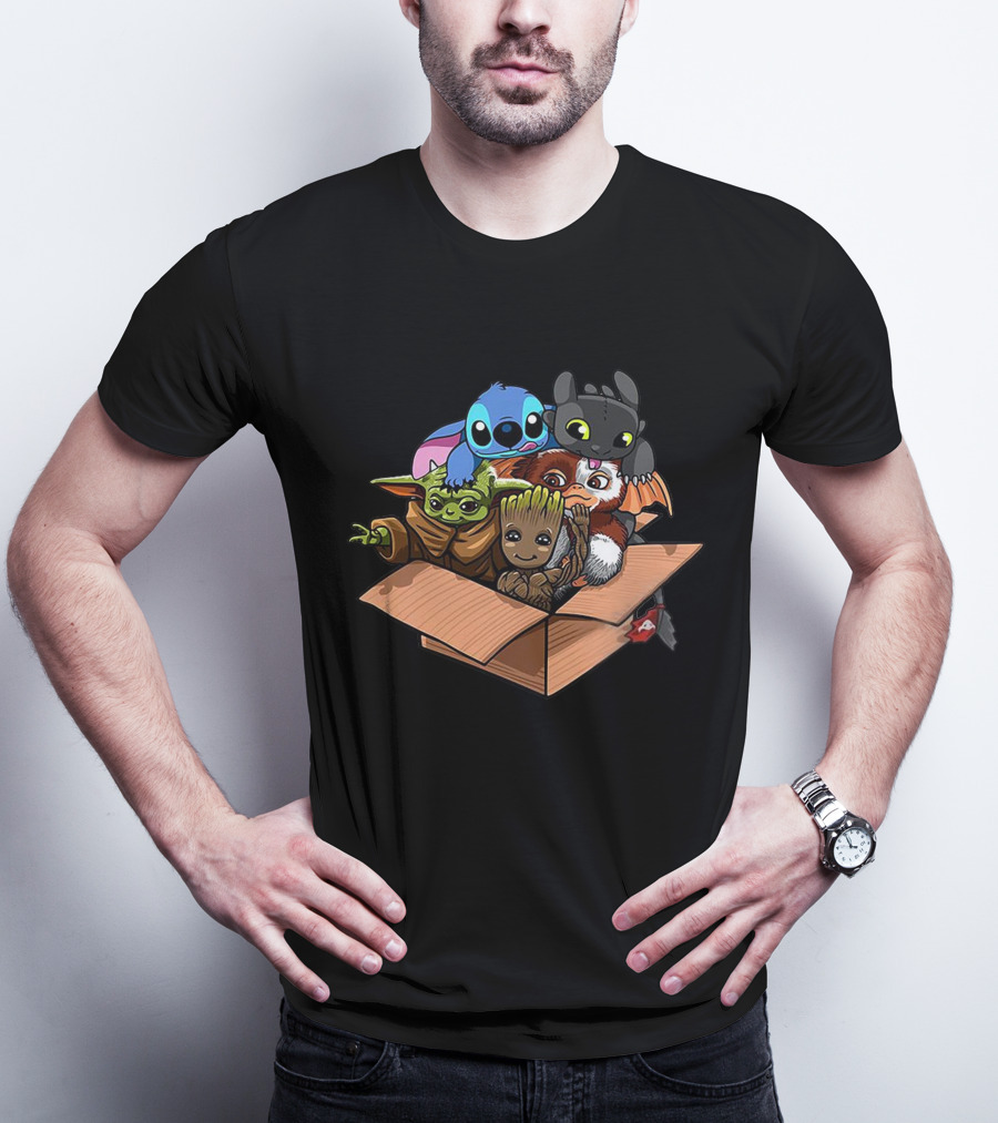 Only Today Cute Characters In Box T-Shirt