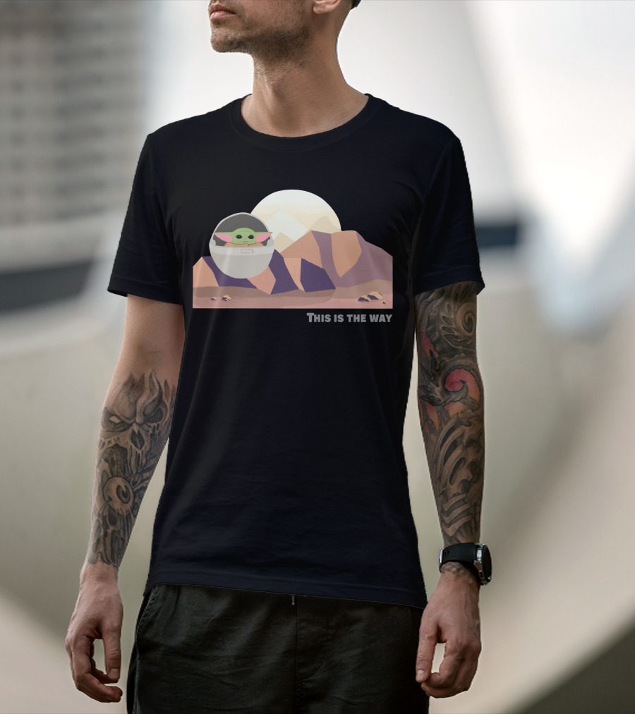 This Is The Way Only Today Baby Alien Desert Scene T-Shirt