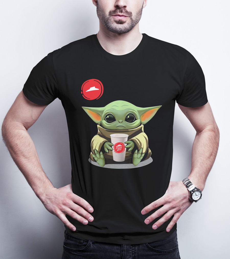Pizza Hut Cute Green Character Holding Cup Only Today T-Shirt